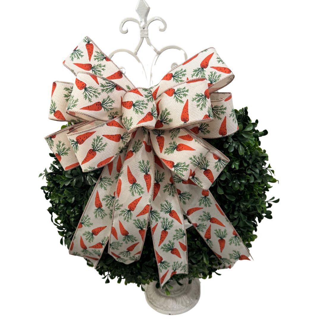 Carrot Wreath Bow , Large Easter Bow With Tails , Carrot Bow , Lantern ...
