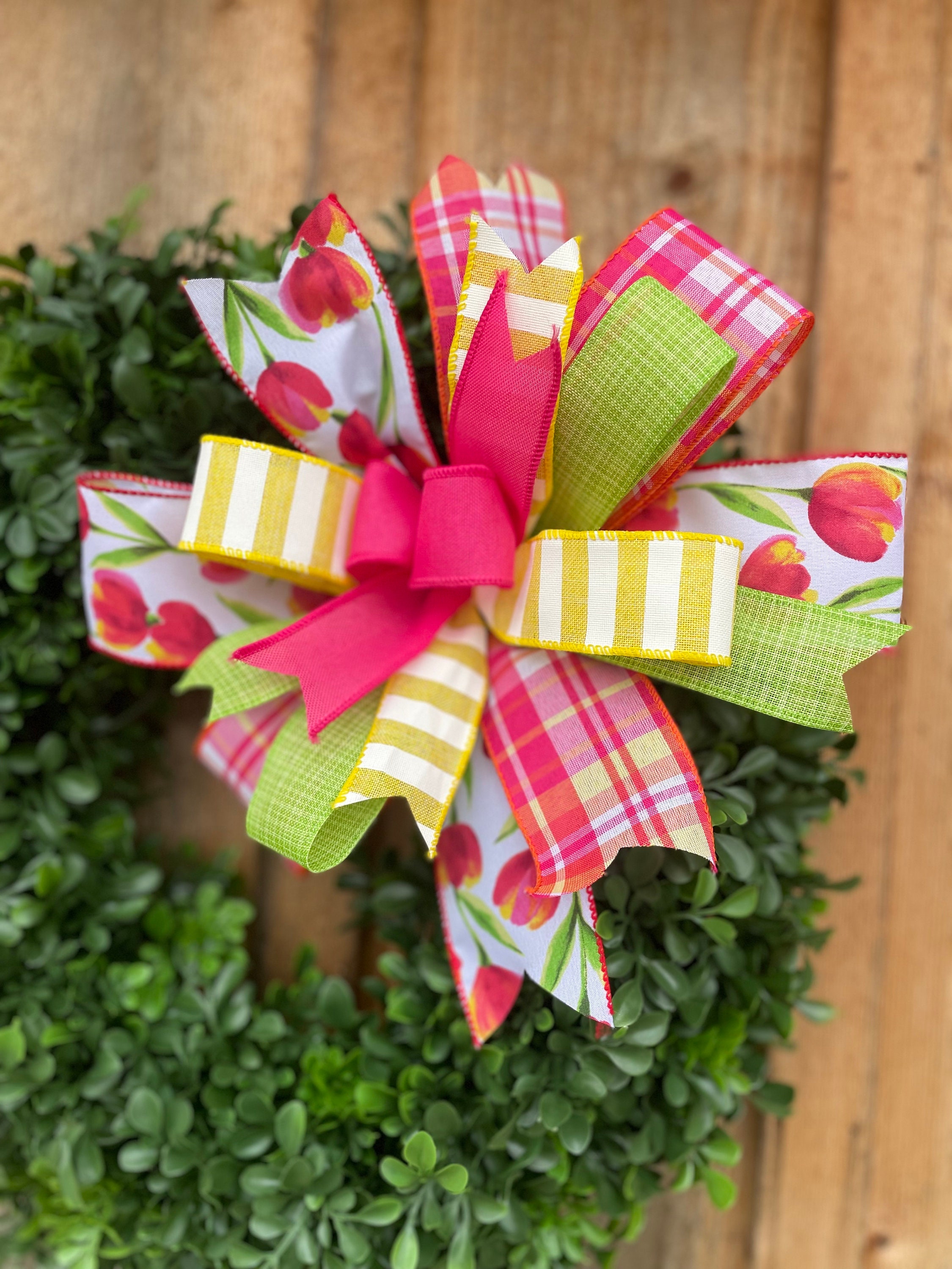 Spring Wreath Bow , Summer Wreath Bow , Lantern Bow , Banister Bow ...