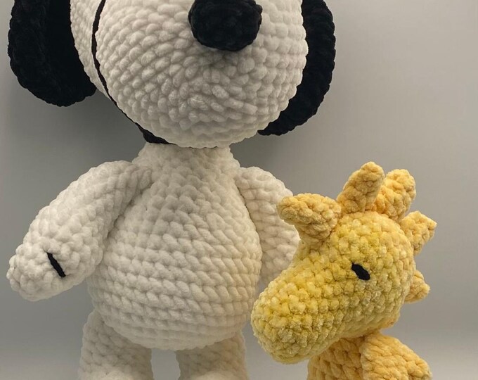 Crocheted Snoopy and Woodstock - Etsy