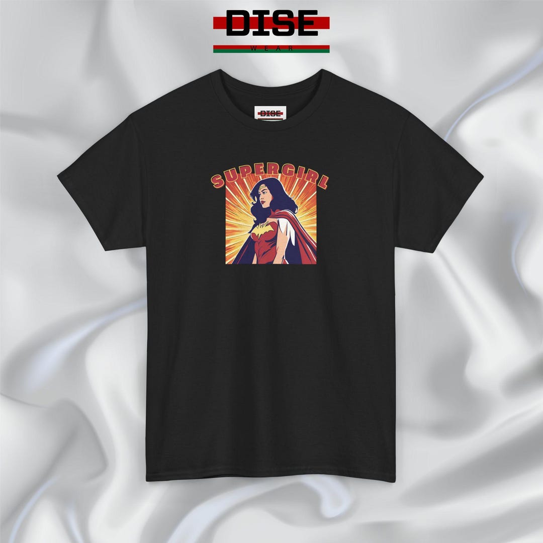 Süper Girl Unisex Heavy Cotton Tee - Superhero Comic Book Lovers Gift ...