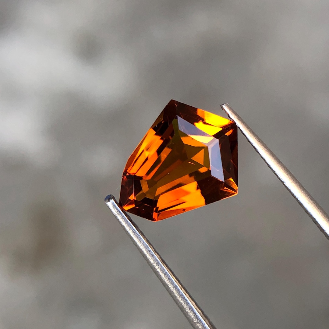 Natural Madeira Citrine Shield Cut Gemstone, 2.25 Carat, November ...