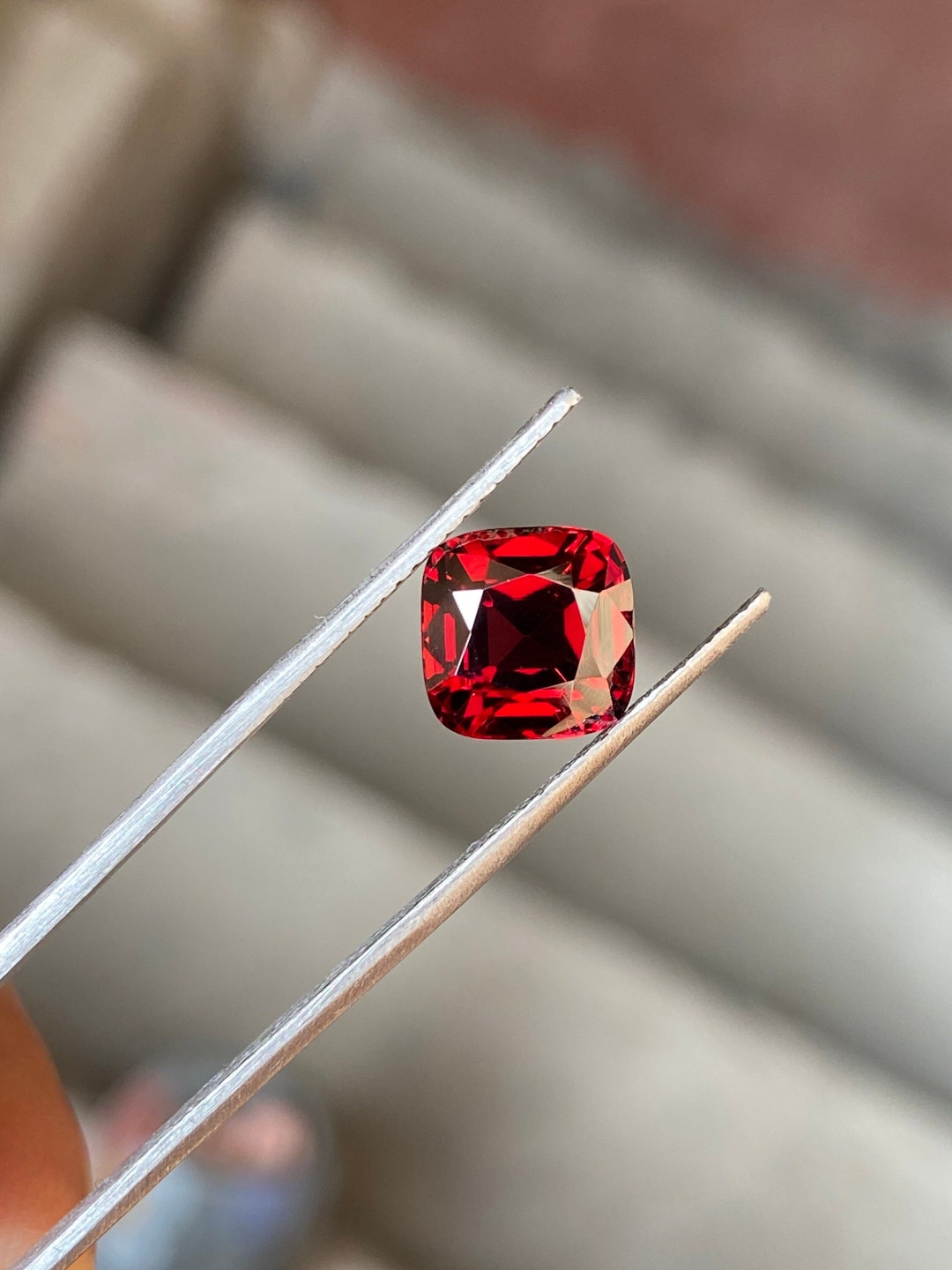 4.30 Carat Mozambique Garnet: Old Mine Cut Cushion, January Birthstone ...