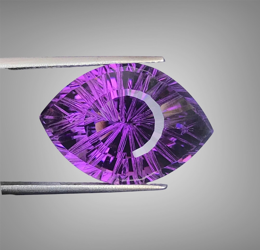 Natural Amethyst, 20 MM Amethyst Eye Shape, Fancy Cut Gemstone, Purple ...