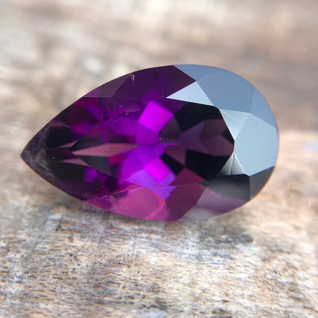 Natural Purple Amethyst, 15 MM Amethyst Pear Shape, 4.70 Carat Amethyst ...