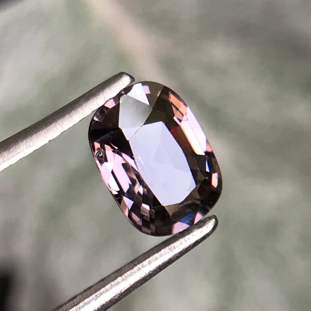 Rose Gray Spinel: 1 Carat Long Cushion Cut Gemstone - Etsy