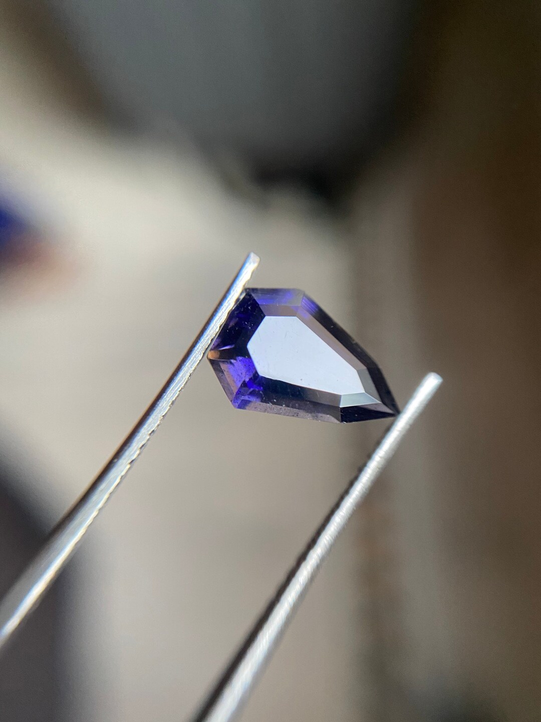 Natural Deep Blue Iolite Gemstone: 1.75 Carat Fancy Cut, September ...