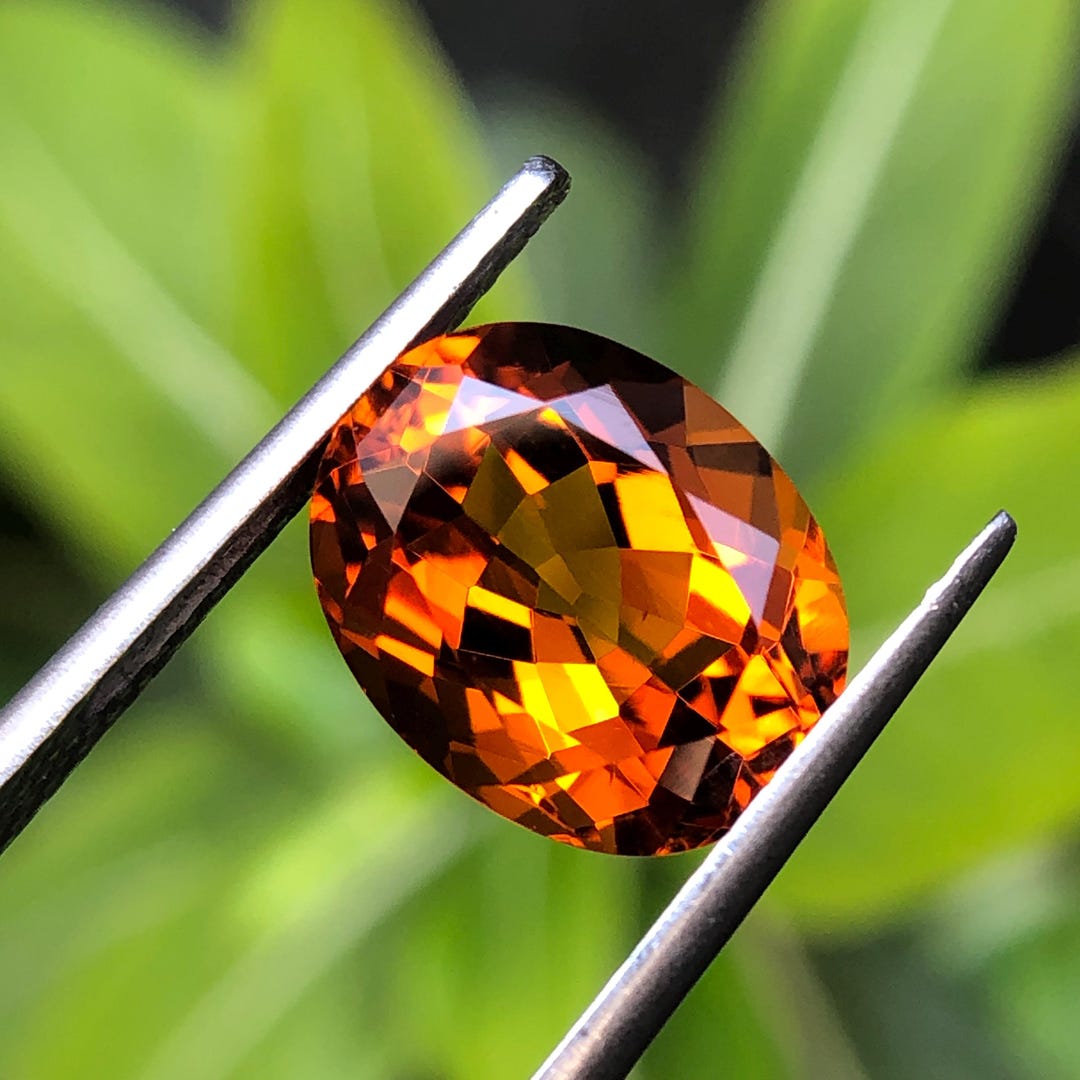 Natural Madeira Citrine Oval Gemstone, 2.80 Carat, 10mm - Etsy