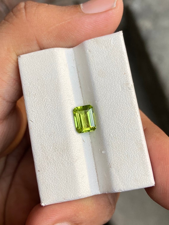 Natural Peridot Peridot Octagon Shape Peridot Emerald Cut - Etsy