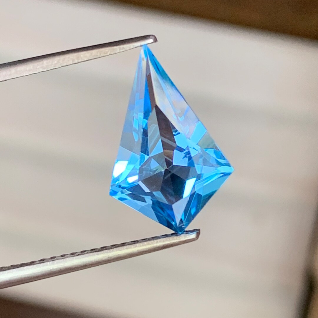 Natural Swiss Blue Topaz, 14.5 MM Swiss Blue Topaz Kite Shape, Blue ...