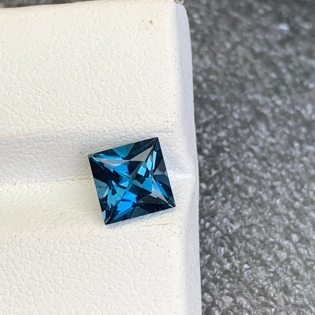 Natural London Blue Topaz, 6.5 MM London Blue Topaz Square, December ...