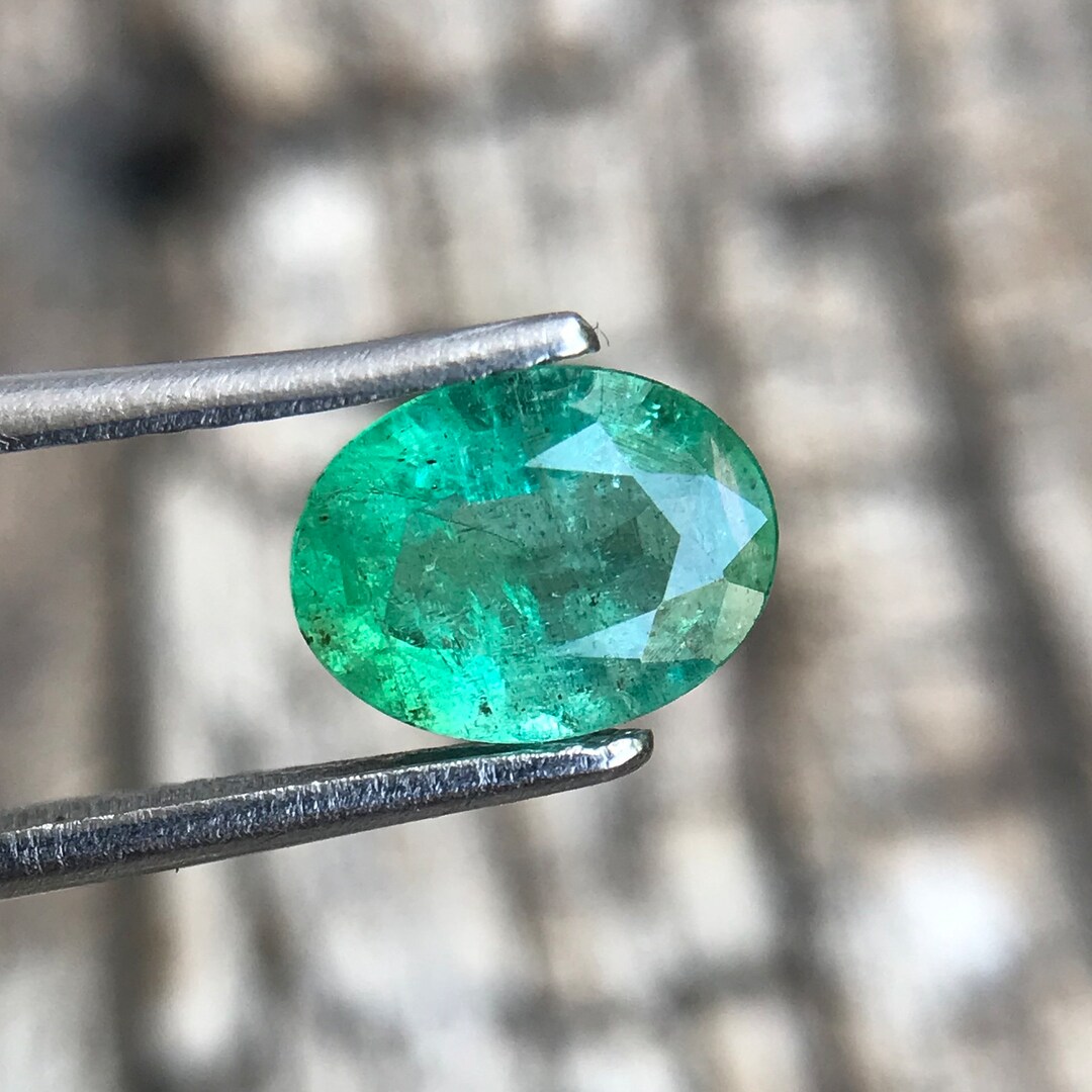 Natural Emerald, 8 MM Emerald Oval, May Birthstone, 1.10 Carat Emerald ...