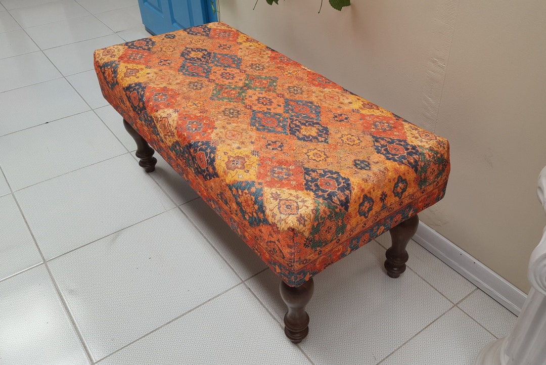 Oversized Rug Bench , Oversized Bench , Ruby Kilim Bench , Natural ...