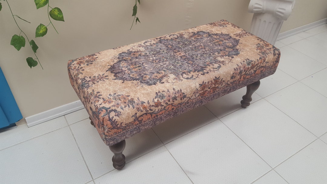 Arabesque Rug Bench , Pouf Moroccan Bench , Kilim Stool Modern ...