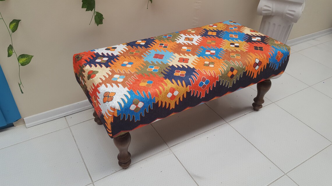 Extra Large Ottoman Large Bohemian Pouf Natural Coffee - Etsy