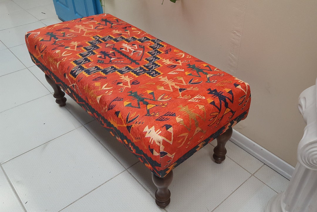 Leather Coffee Table, Modern Coffee Table, Ottoman Bohemian, Ottoman ...