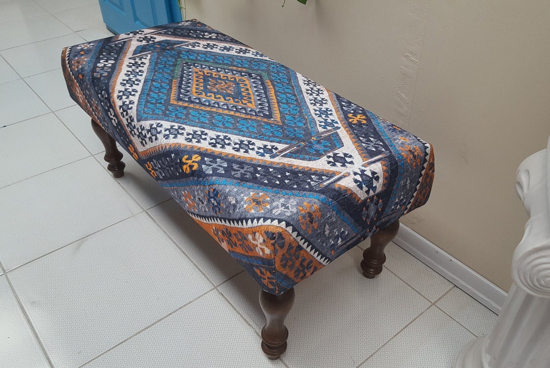 Long Bench Ottoman , Farmhouse Ottoman , Scandinavian Table , Parisian ...