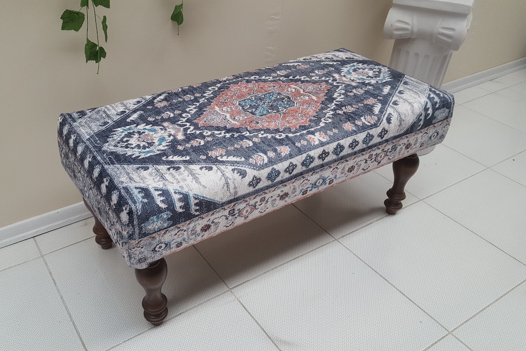 Long Coffee Table , Boho Bench Decor , Bench Dining Table , Upholstered ...