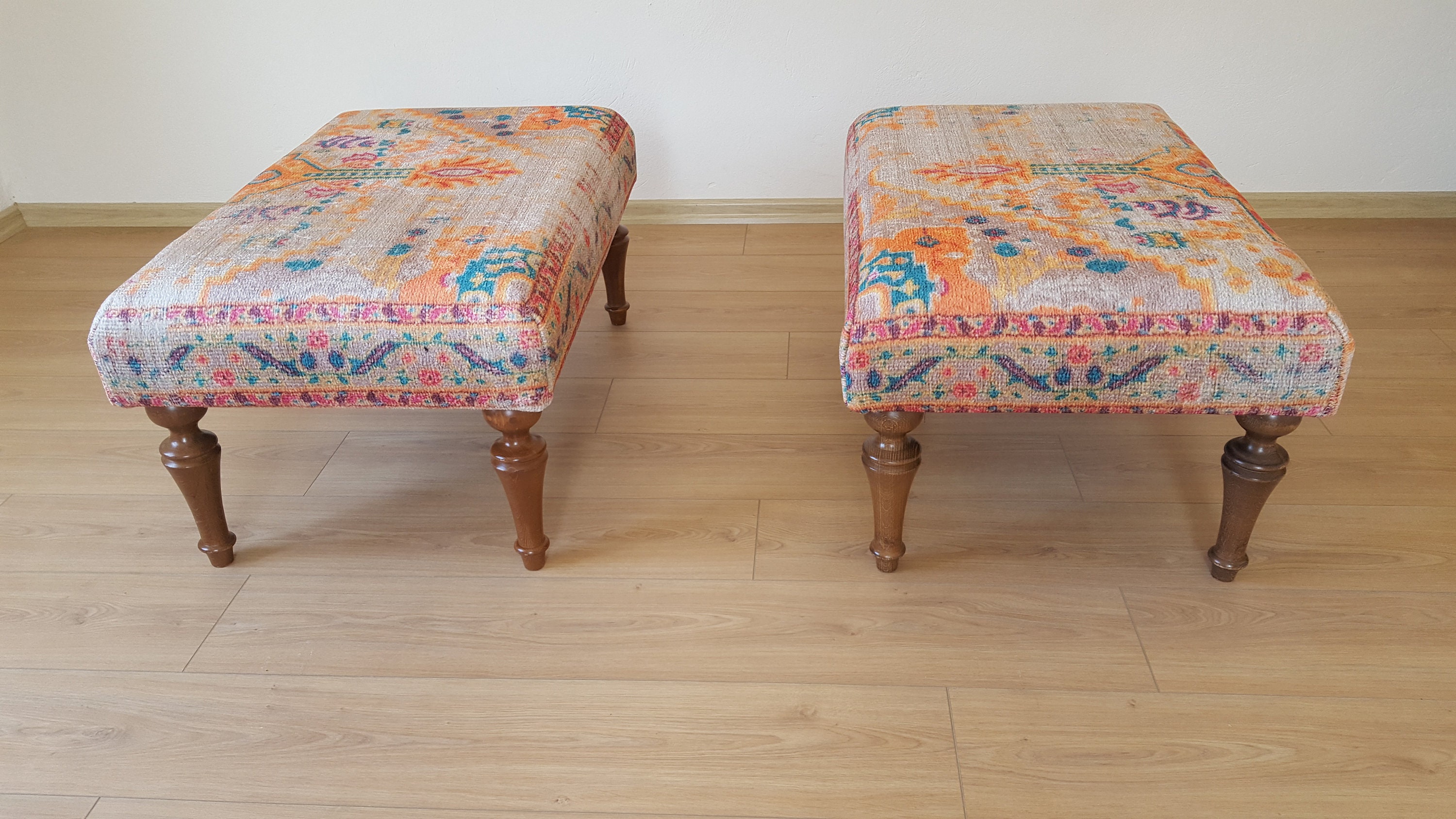 Rug Frontdoor Bench , Upholstered Bench , Boho Bench Decor , Handmade ...