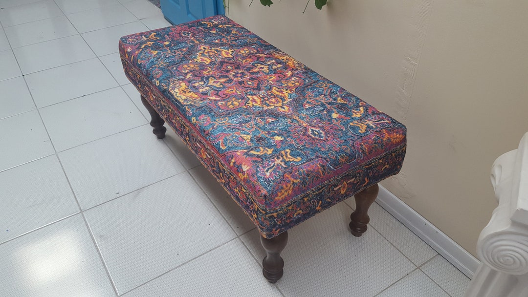 Frontdoor Bench , Footstool Ottoman , Shabby Chic Bench , Boho ...