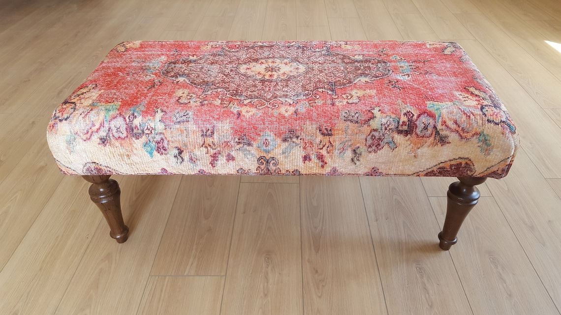 Retro Coffee Table Turkish Kilim Bench Big Coffee Table - Etsy