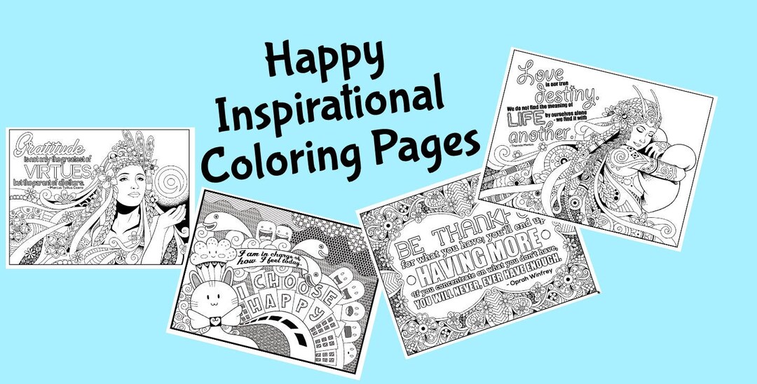 Happy Coloring Pages | Inspirational Coloring | Coloring Quotes | Adult ...