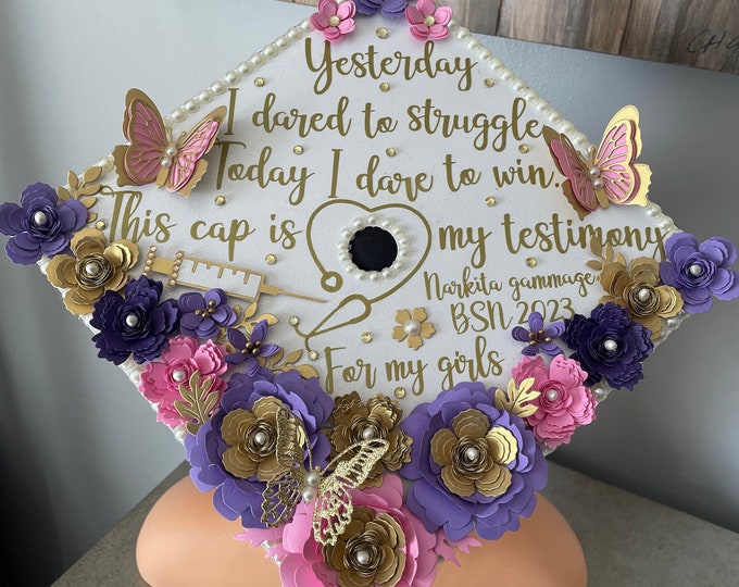 Custom Graduation Cap Topper Personalized Grad Cap - Senior Class of ...