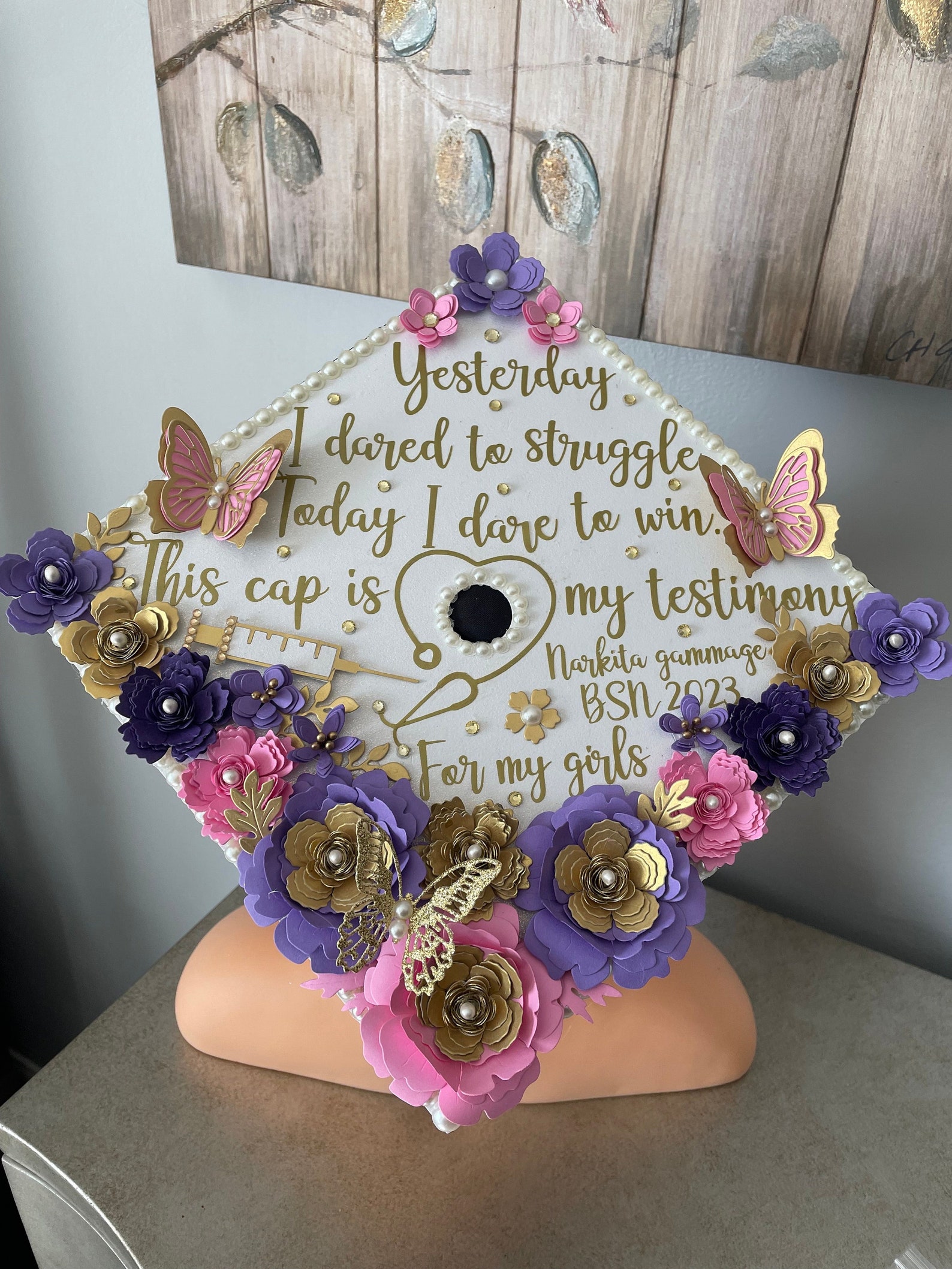 Custom Graduation Cap Topper Personalized Grad Cap Senior Class of Gift ...