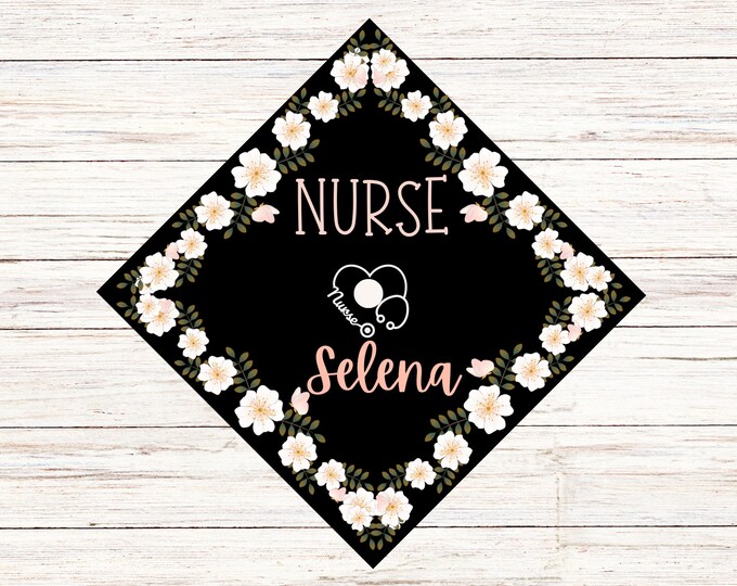 Custom Nurse Graduation Cap Topper, BSN, Nursing Graduation Cap, Grad ...