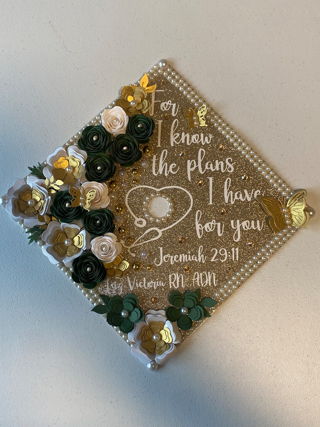 Custom Graduation Cap Topper Personalized Grad Cap - Senior Class Gift ...