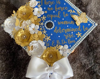 Custom Graduation Cap Topper Personalized Grad Cap Senior Class of Gift, Tassel Grad Quote, Grad ...
