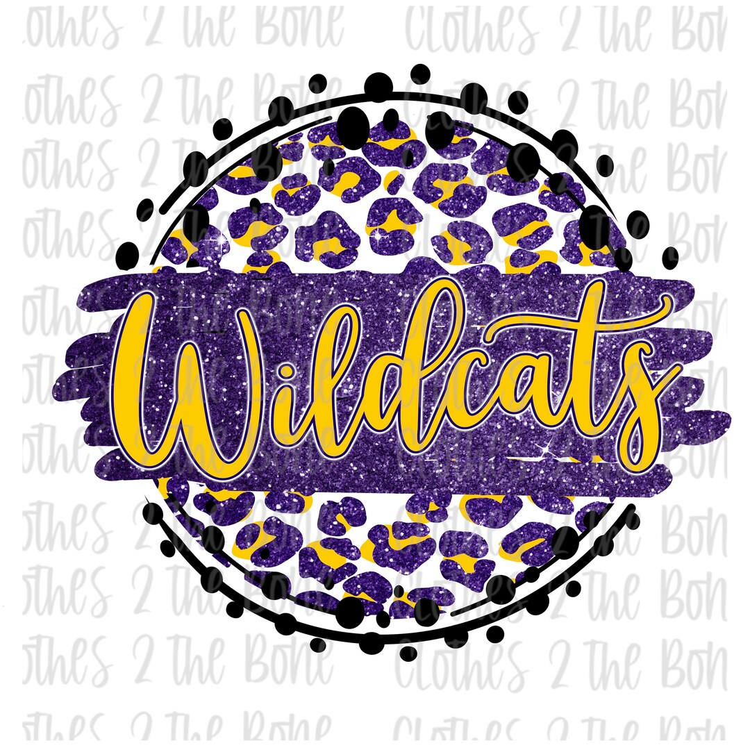 Purple Gold Wildcats Digital PNG - Etsy