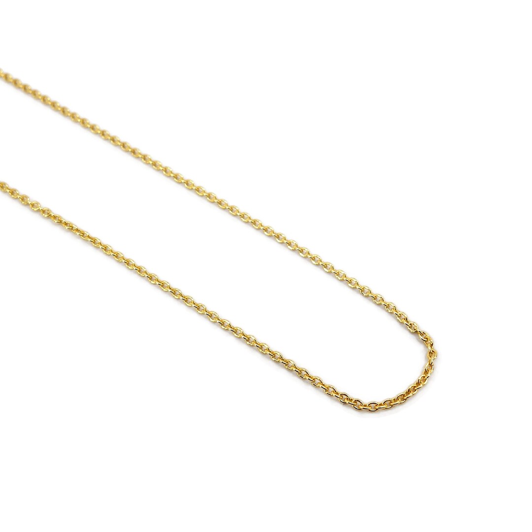 Solid Yellow Gold 9K Rolo Chain Necklace / 0.9mm Thick / Real Gold ...