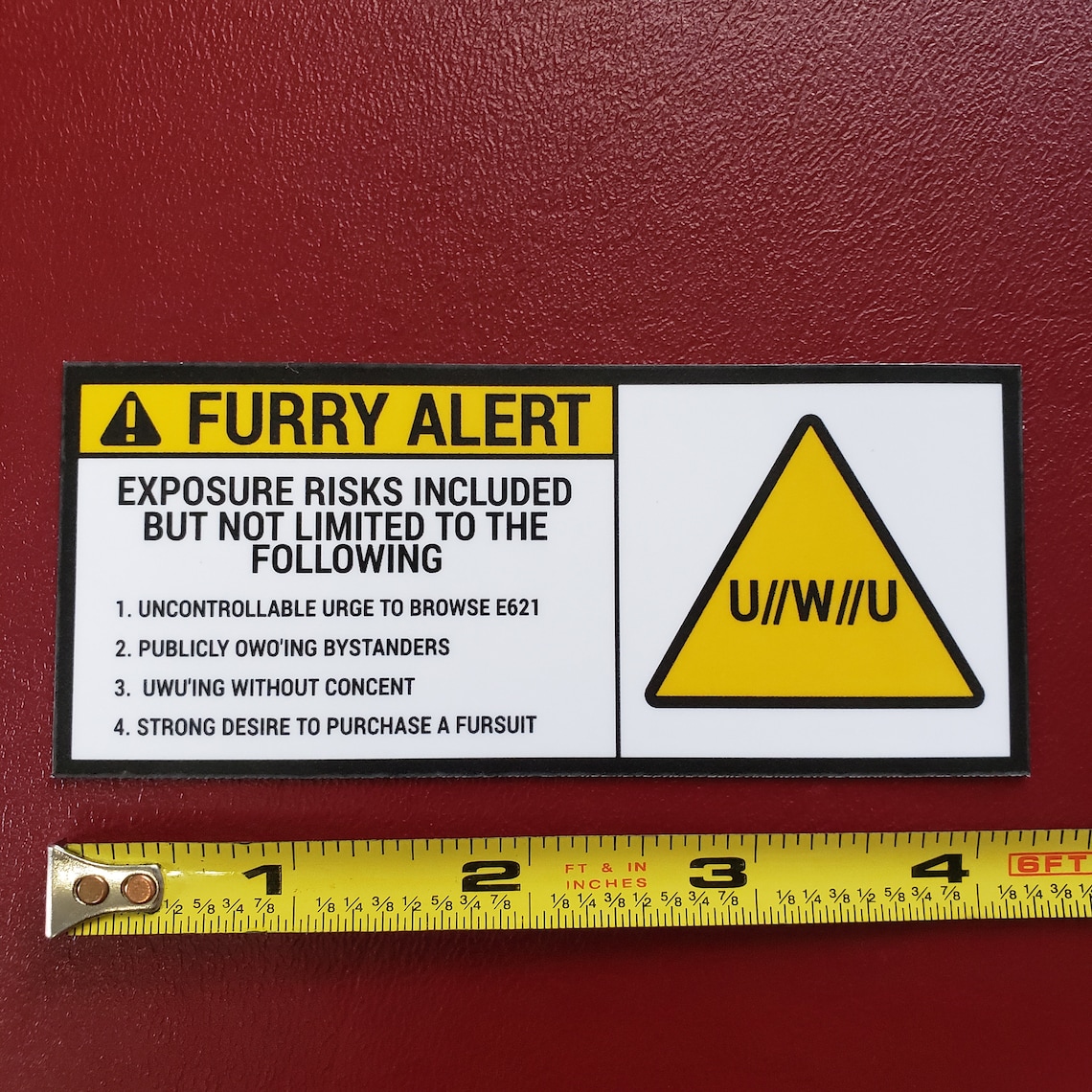REVISED Furry Alert Warning Sticker Extra Random Sticker - Etsy New Zealand