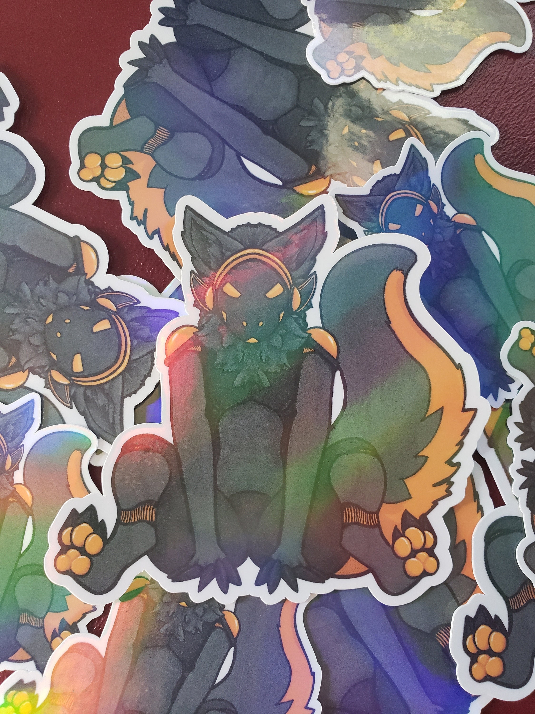 Halloween Holographic Sitting Protogen Multiple Sizes Hand - Etsy