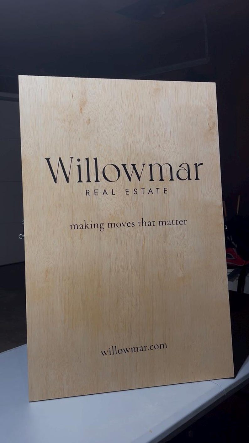 A-frame Sidewalk Sign | Custom Business Sign | Business Sign | Sandwich Sign | Wood Sign ...