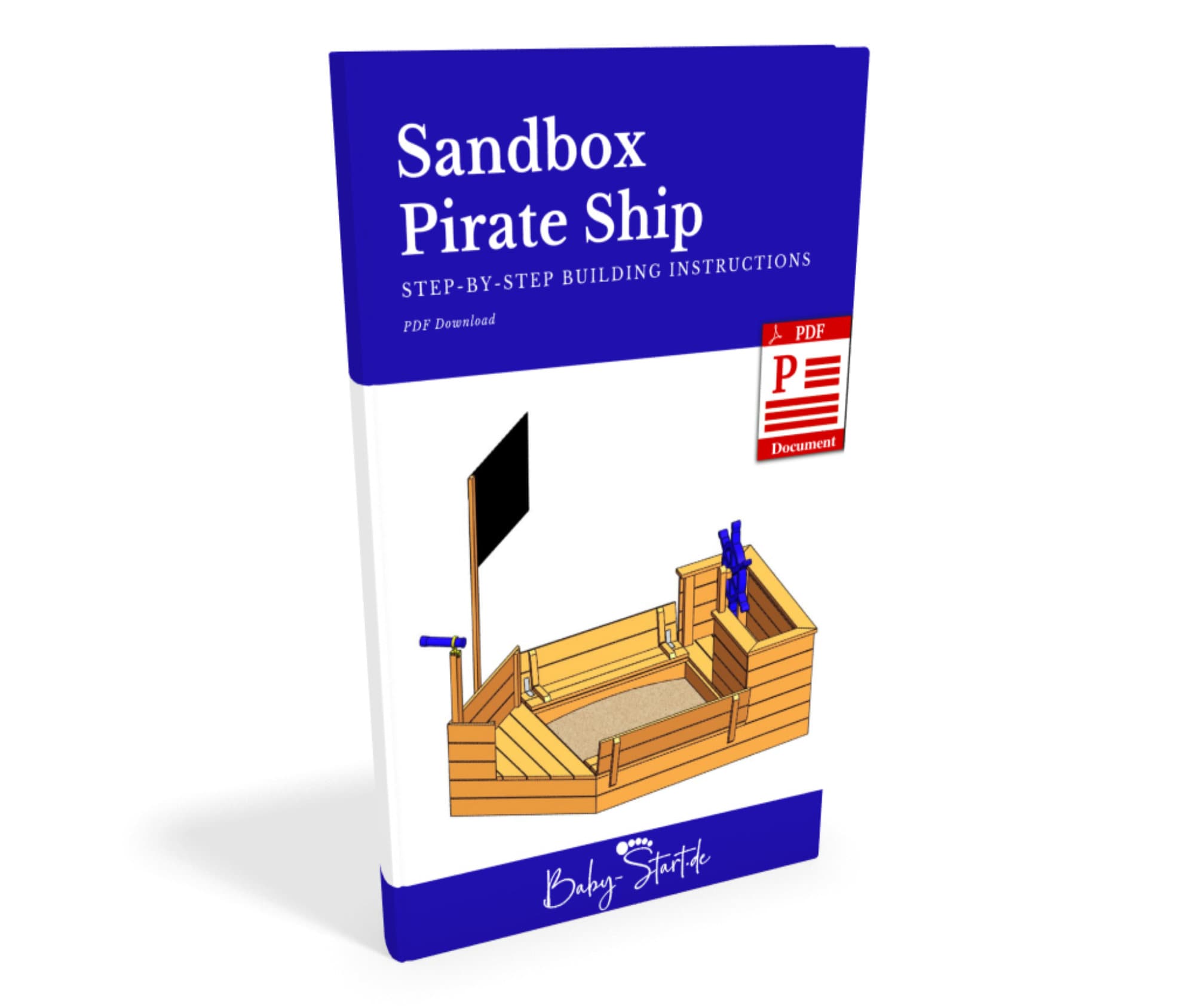 Sandbox Plans - Sand Box - Pirate Ship - With Benches - With Cover ...