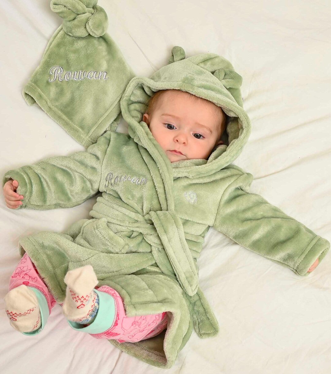 Babies Personalised Hooded Dressing Gown - Etsy