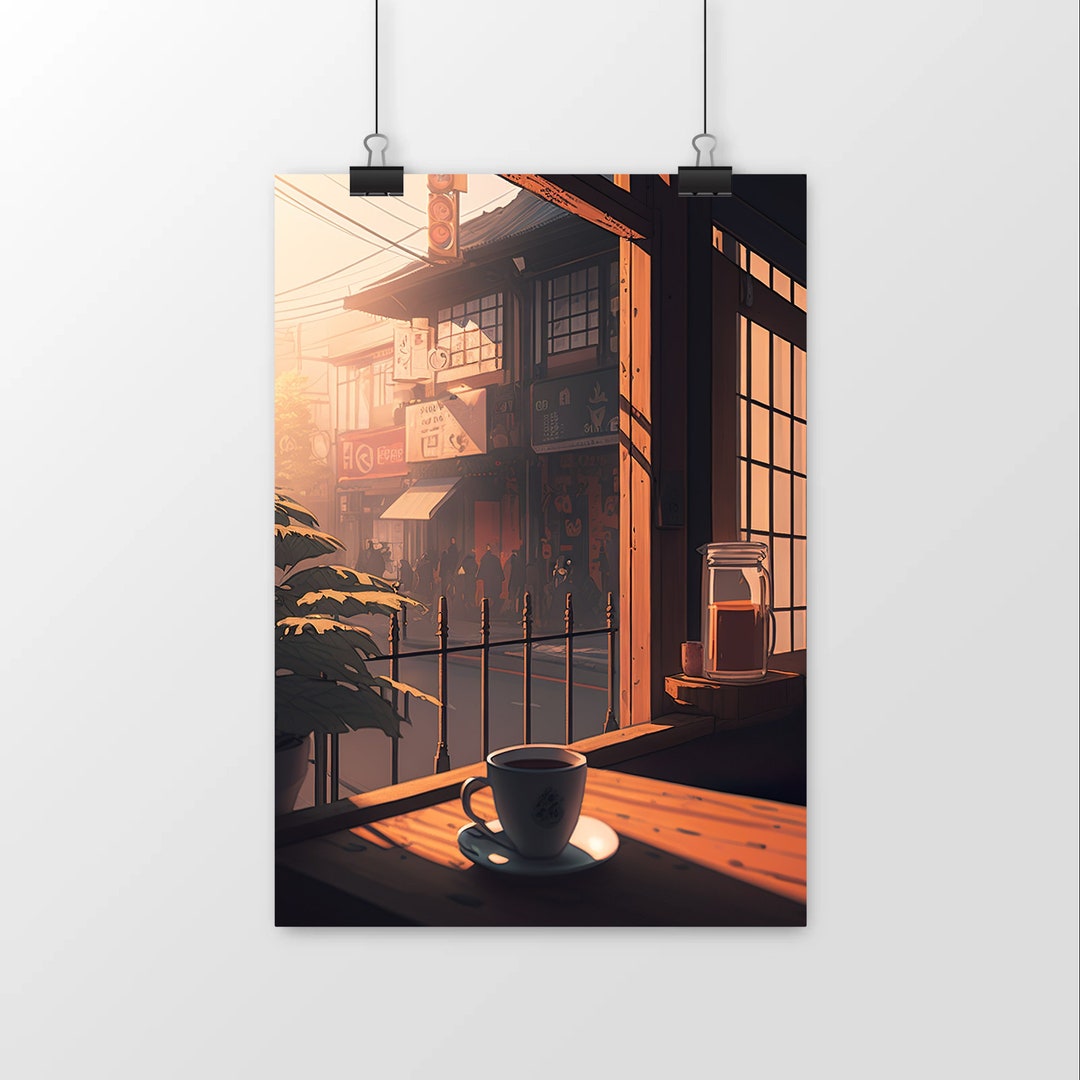 Lofi Anime Poster, Lofi Wall Art, Lofi Digital Print, Lofi City Poster ...