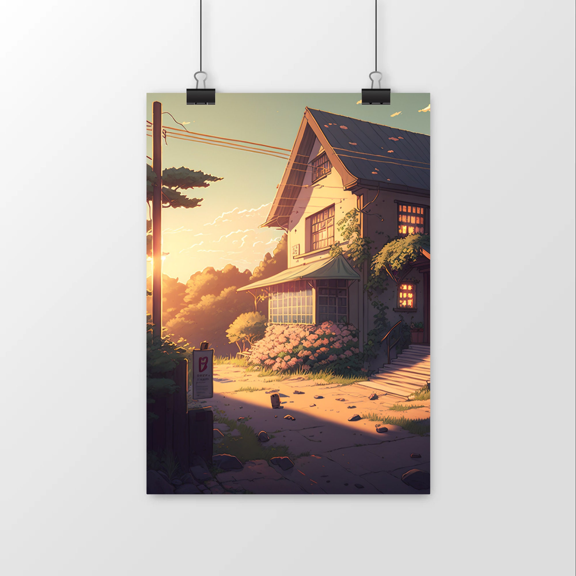 Lofi Anime Poster, Lofi Wall Art, Lofi Digital Print, Lofi City Poster ...