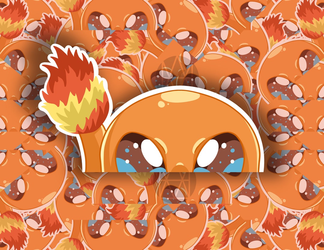 Charmander Peeker Car Decal - Etsy