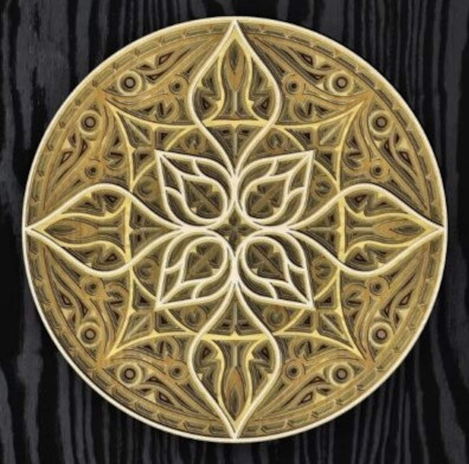 Laser Cut Multilayer Mandala Models 8 Pieces Decorative Wall Decor Cdr ...