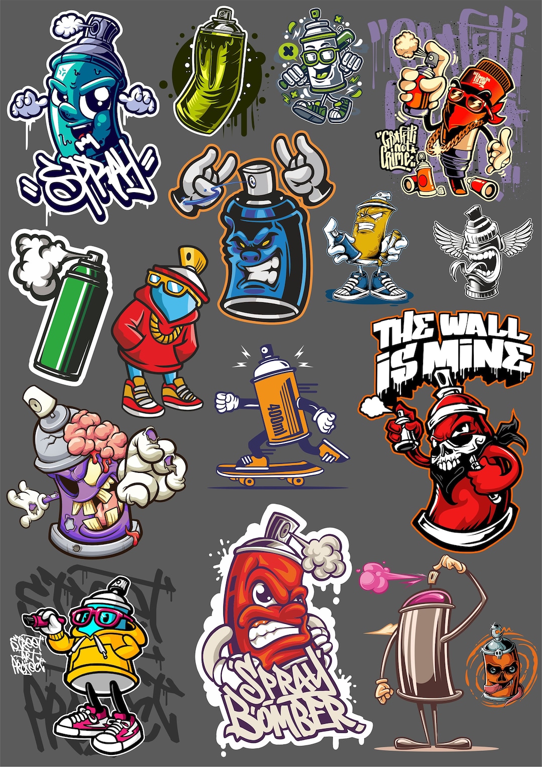 Paint Cans Print Set Vector Digital Print - Etsy