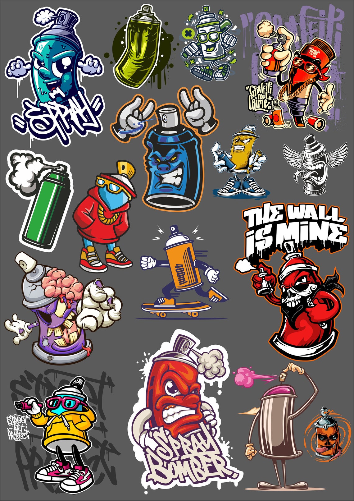 Paint Cans Print Set Vector Digital Print - Etsy