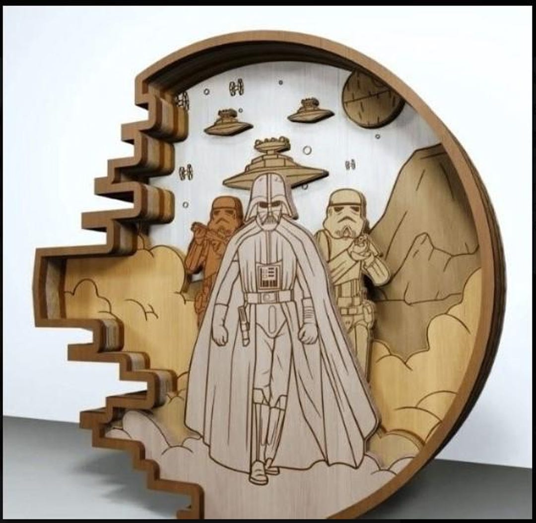 Laser Cut Star Wars Multilayer Wall Decor Decor Art Dxf Cdr Pdf Dwg Ai ...