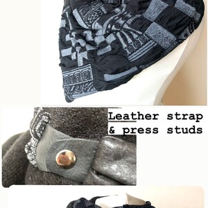 Handmade by Kata in UK Triangle Scarf Option of Black and Grey Neck ...