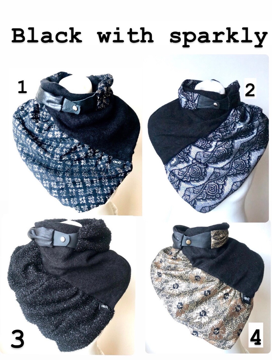 Handmade Triangle Scarf. Neck Warmer Fleece Lined Warm and Stylish ...