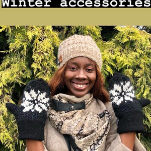 Handmade by Kata in UK Triangle Scarf Option of Black and Grey Neck ...