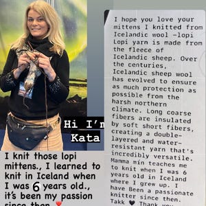 Hand Knitted Icelandic Quality Wool Lopi Mittens Lined With Polar ...