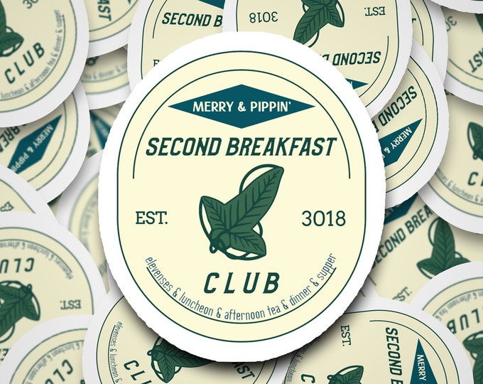 Lord of the Rings Second Breakfast Club Sticker LOTR Sticker Merry and ...