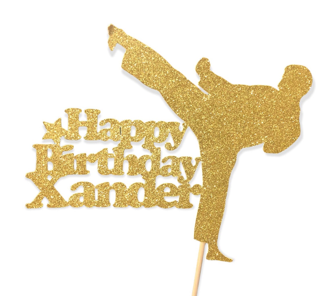 Karate Cake Topper Karate Birthday Cake Decoration Martial - Etsy